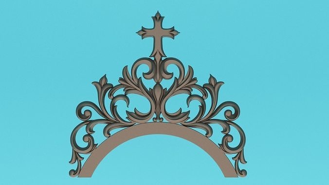 3D model Decorative arch with patterns 3D Model Molding VR / AR / low ...