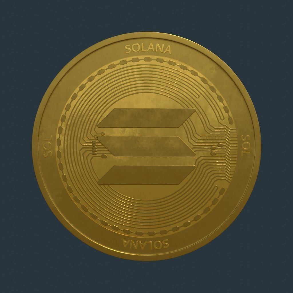 Solana SOL - Cryptocurrency Coin 3D model | CGTrader