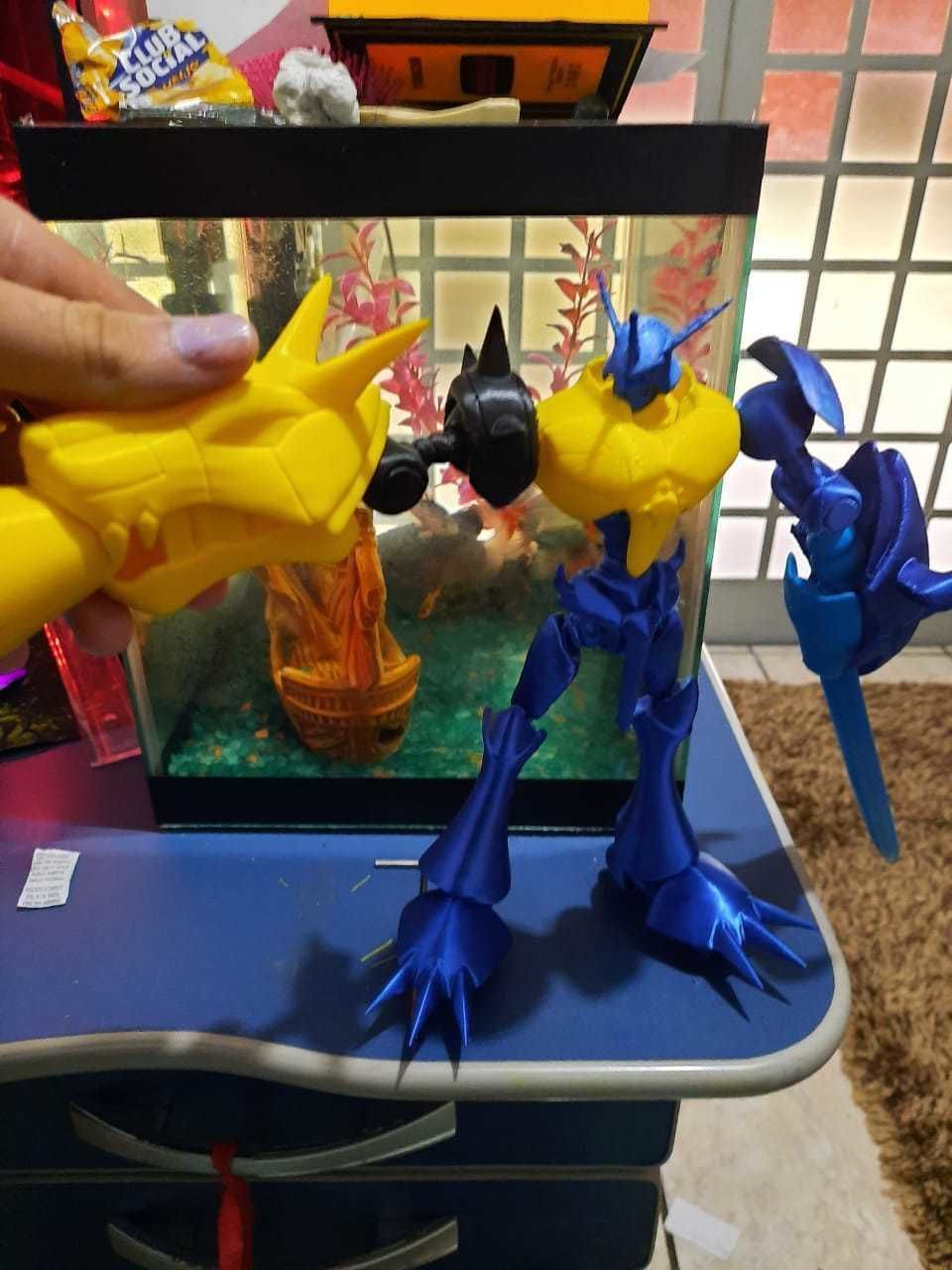 Omegamon figure holding sword 3D model 3D printable | CGTrader