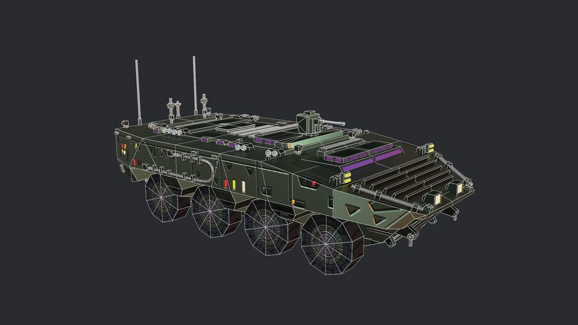 3D model Armored Vehicle SCI FI GTK Wolf APC VR / AR / low-poly | CGTrader