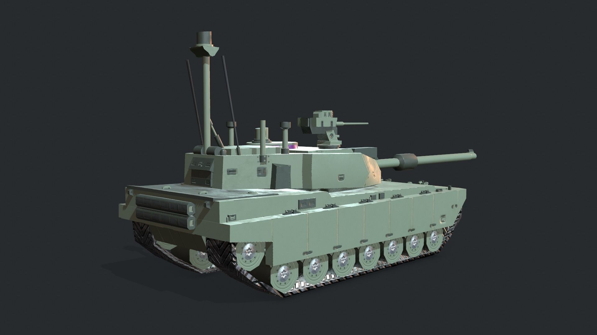 3D model Modern MBT Tank VR / AR / low-poly | CGTrader