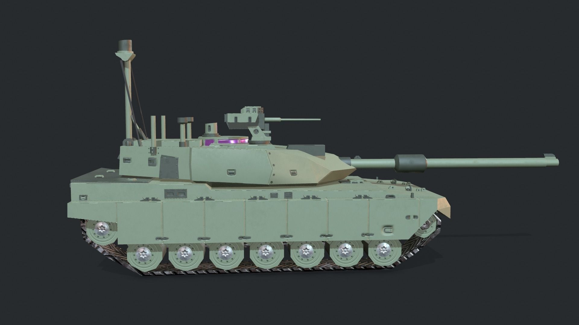 3D model Modern MBT Tank VR / AR / low-poly | CGTrader