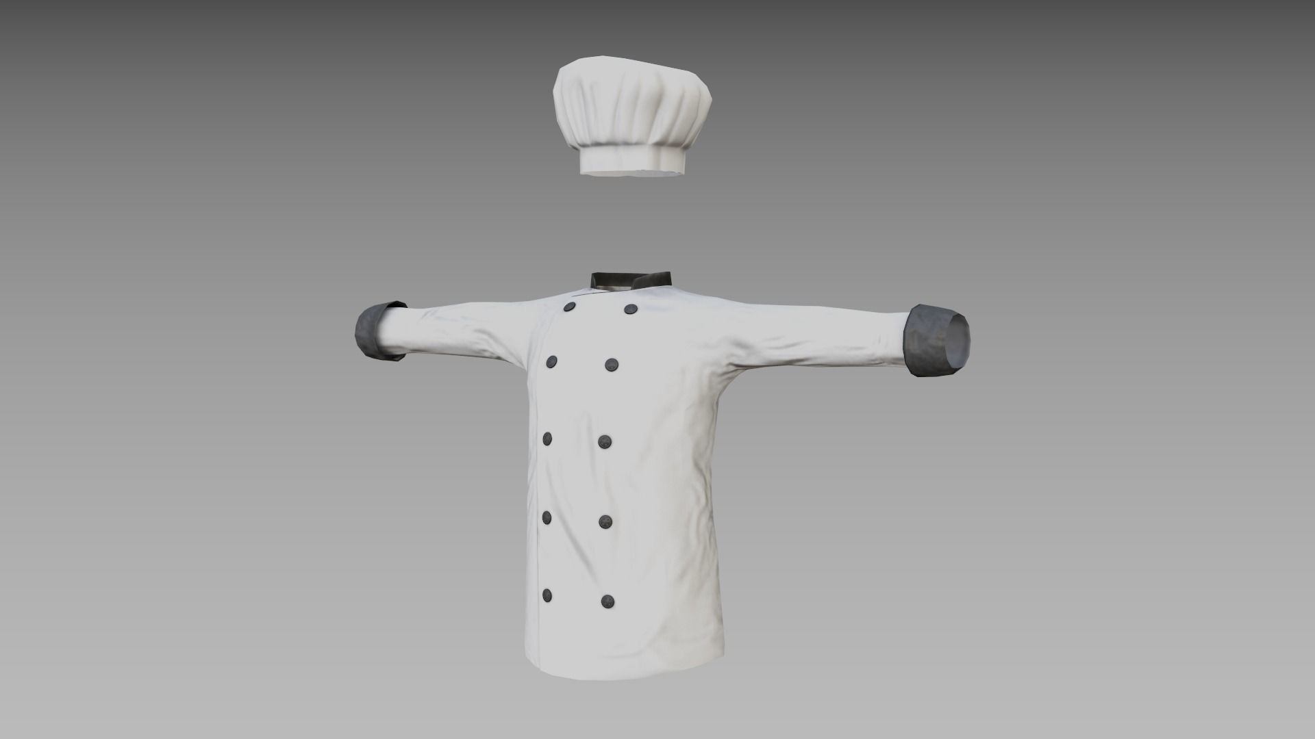 3D model Chaqueta de chef - clothing - low poly VR / AR / low-poly ...