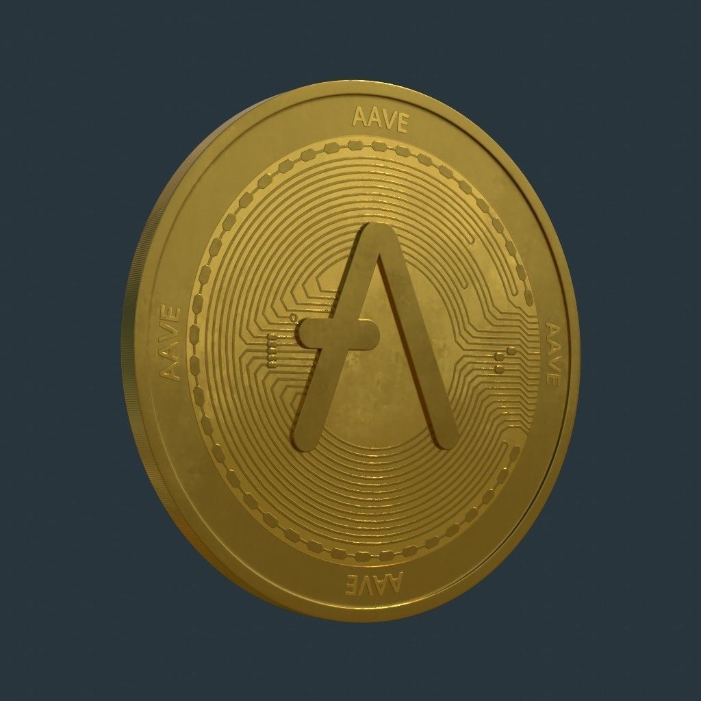 Aave AAVE - Cryptocurrency Coin 3D model | CGTrader