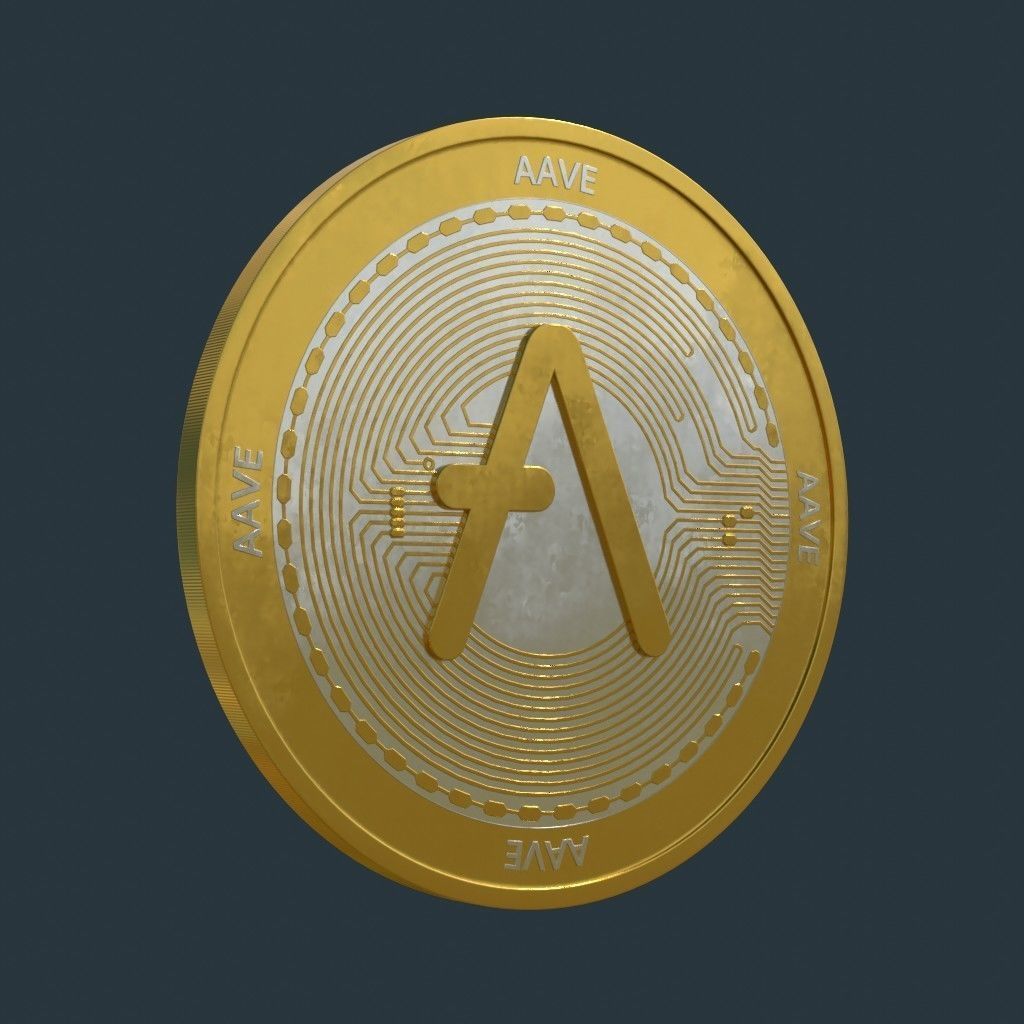 Aave AAVE - Cryptocurrency Coin 3D model | CGTrader