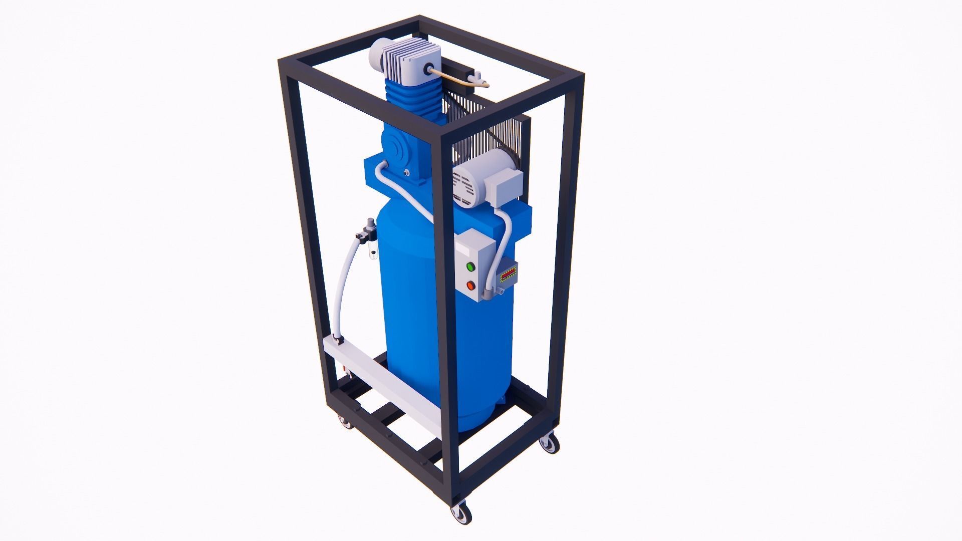 AIR - COMPRESSOR - CAGE 3D model 3D printable | CGTrader