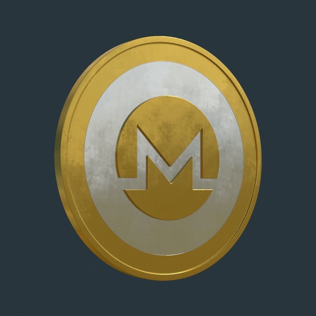 Monero XMR - Cryptocurrency Coin 3D model | CGTrader