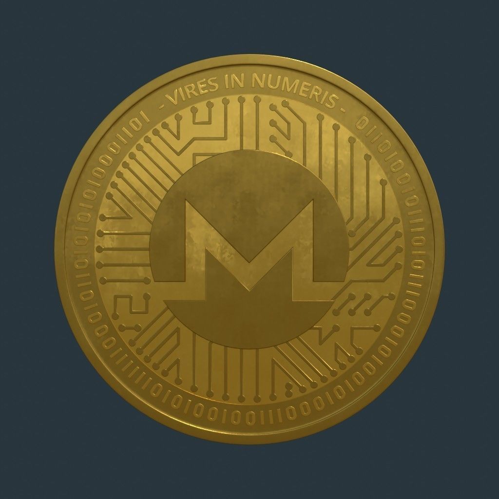 Monero XMR - Cryptocurrency Coin 3D model | CGTrader