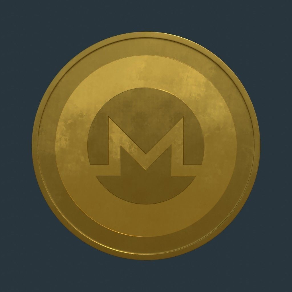 Monero XMR - Cryptocurrency Coin 3D model | CGTrader