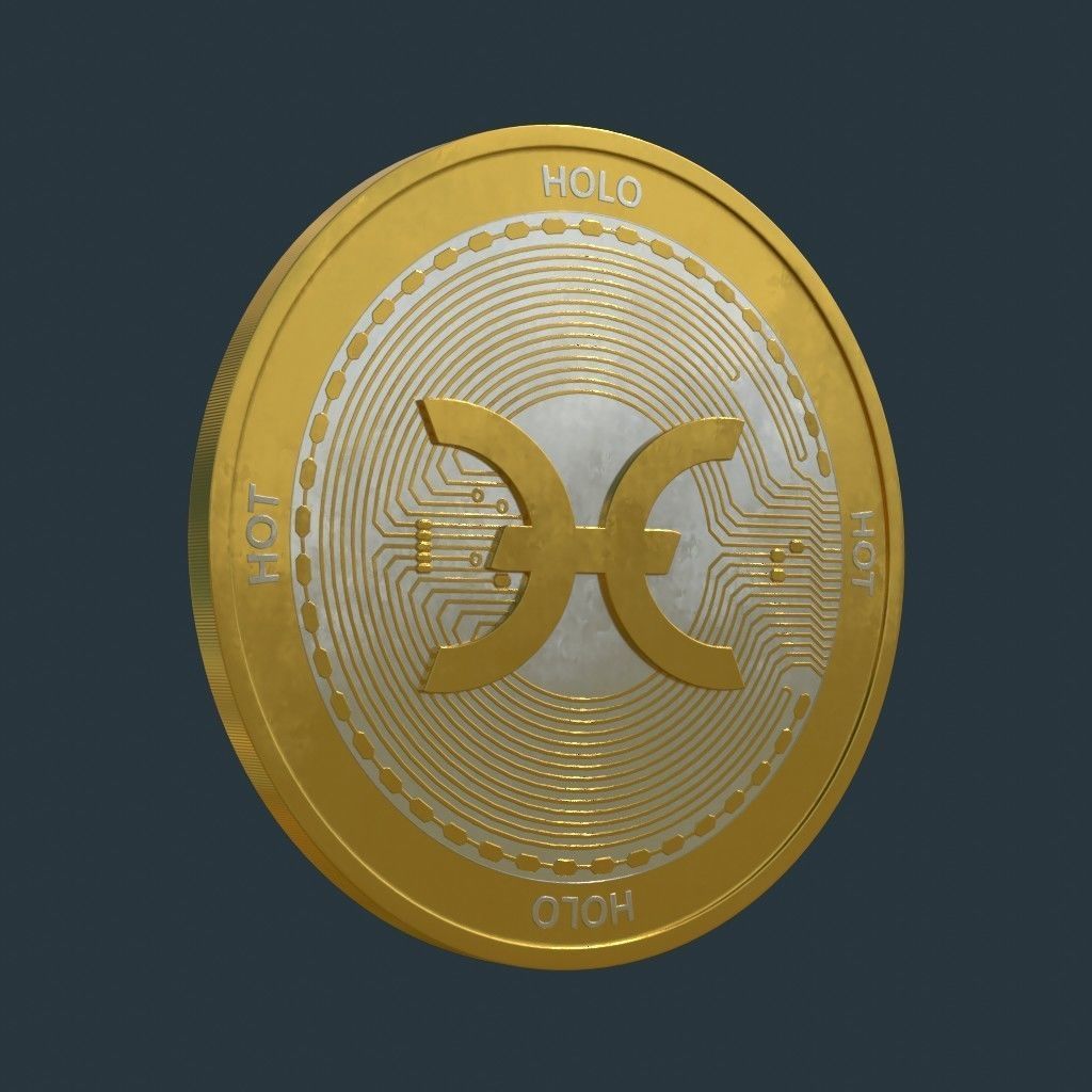 Holo HOT - Cryptocurrency Coin 3D model | CGTrader