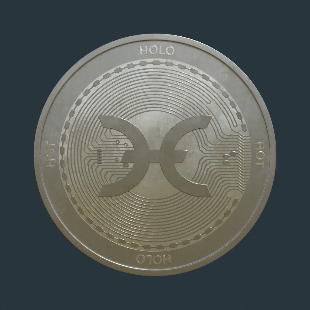 Holo HOT - Cryptocurrency Coin 3D model | CGTrader