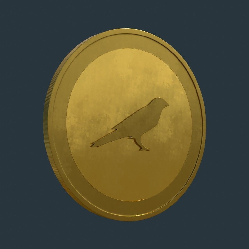 Kusama KSM - Cryptocurrency Coin 3D model | CGTrader