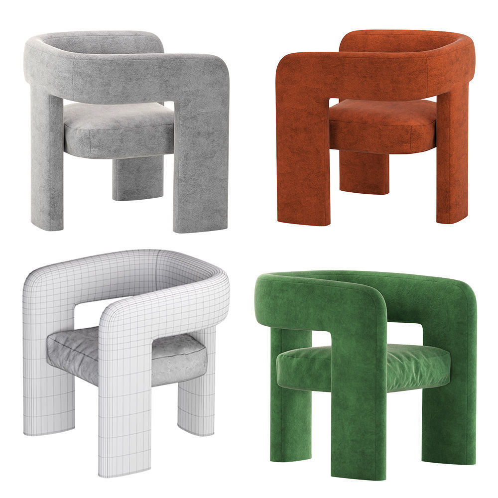 Sculpt Chair by Crate and Barrel 3D model | CGTrader