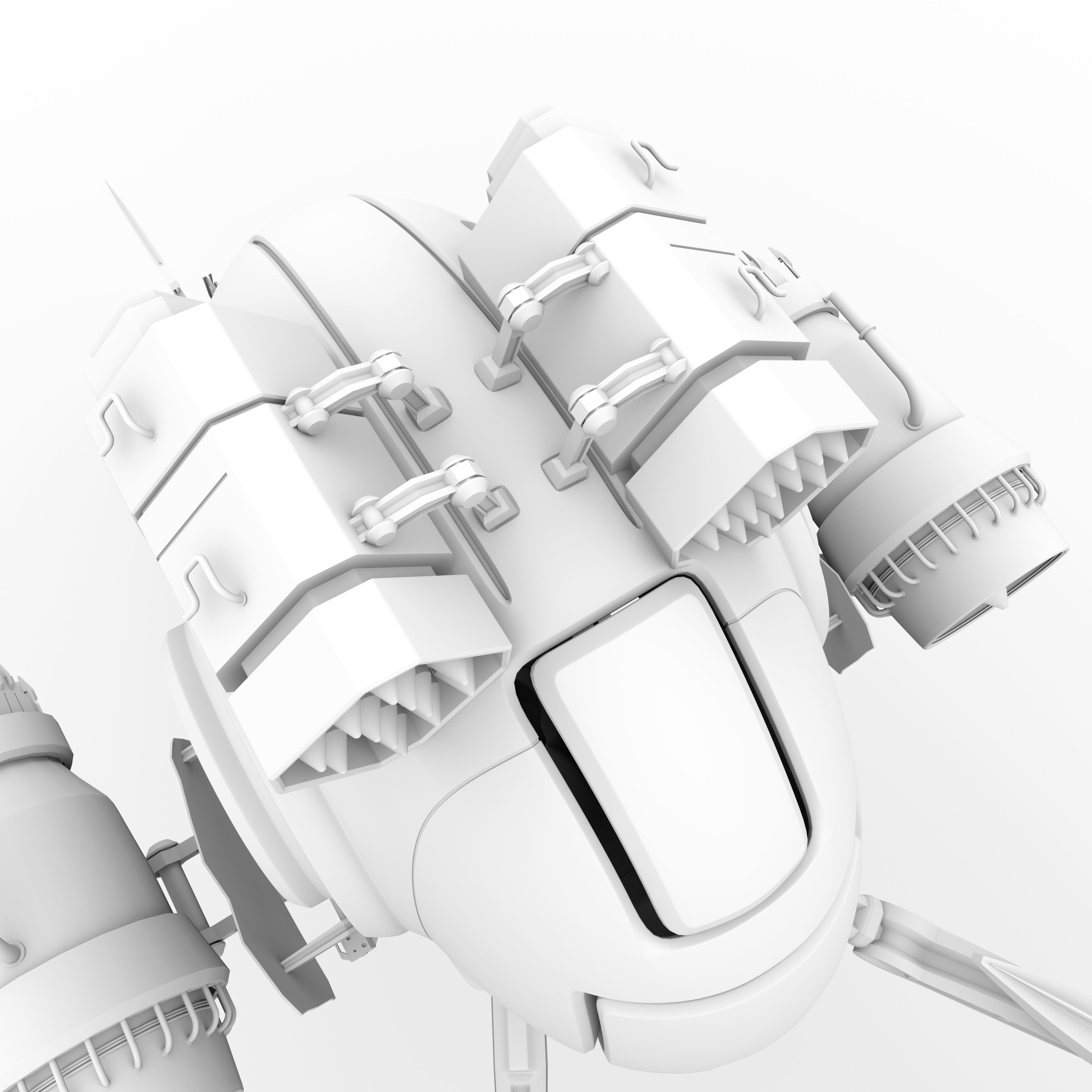 SPIDER BOT ARMOURED 3D model rigged | CGTrader