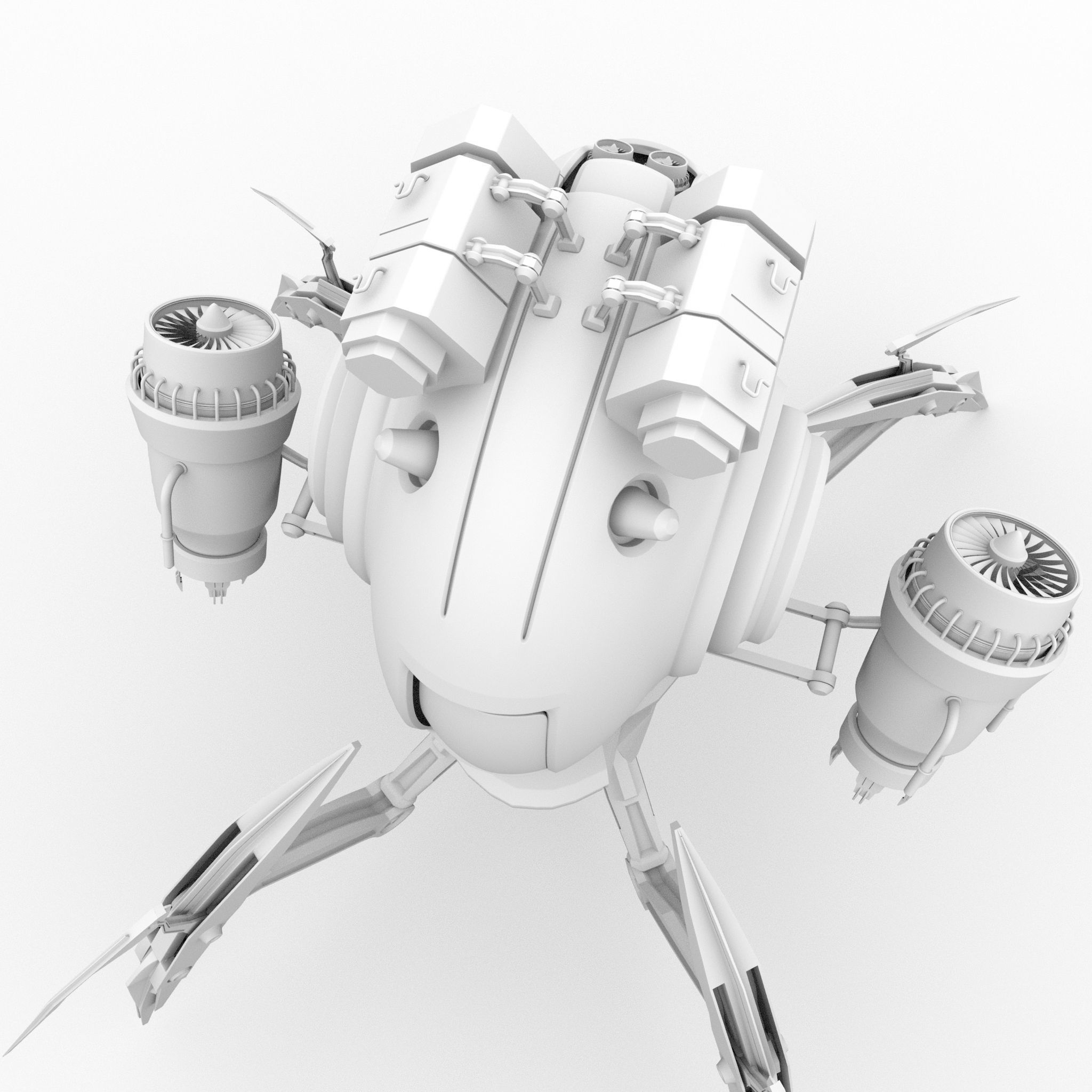 SPIDER BOT ARMOURED 3D model rigged | CGTrader