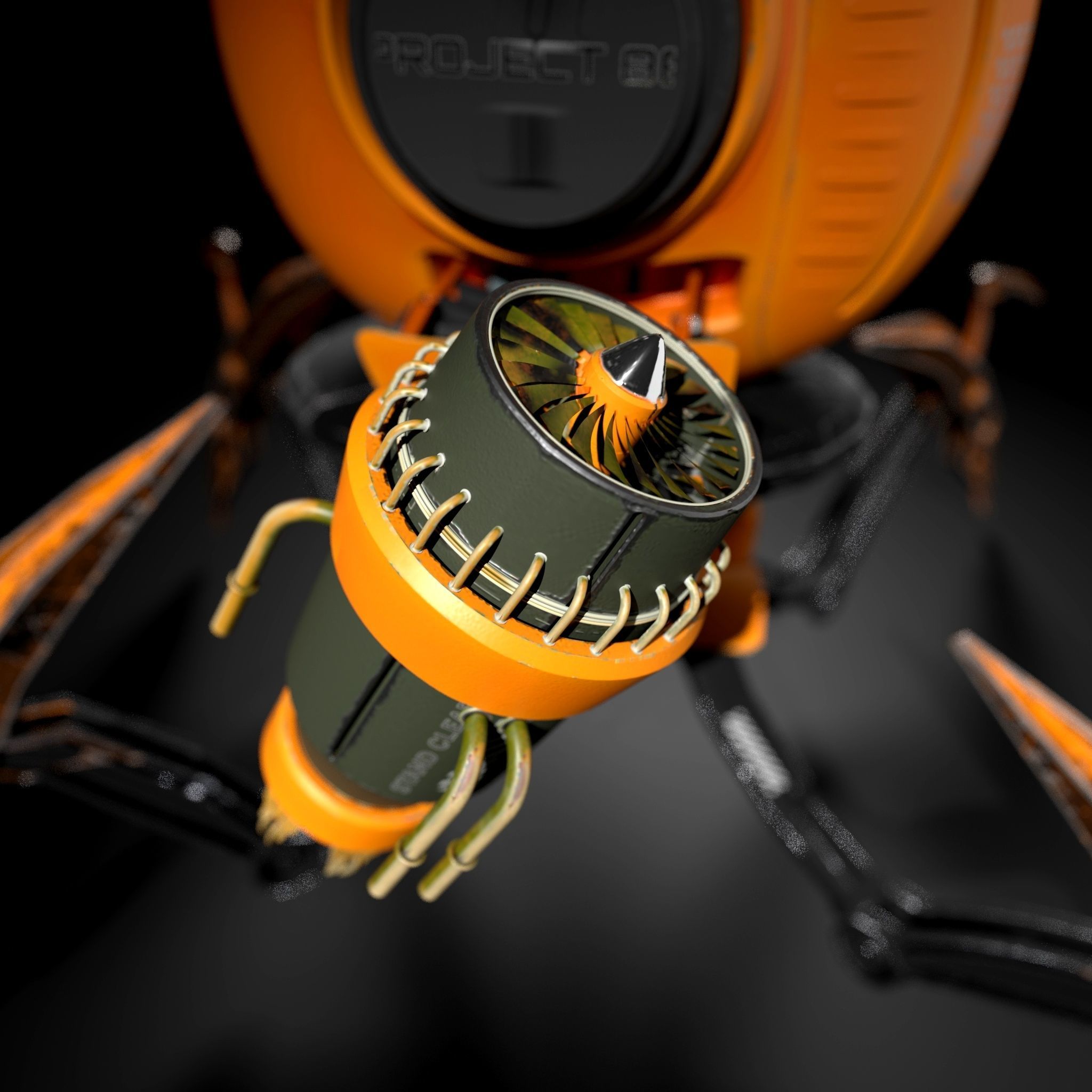 SPIDER BOT ARMOURED 3D model rigged | CGTrader