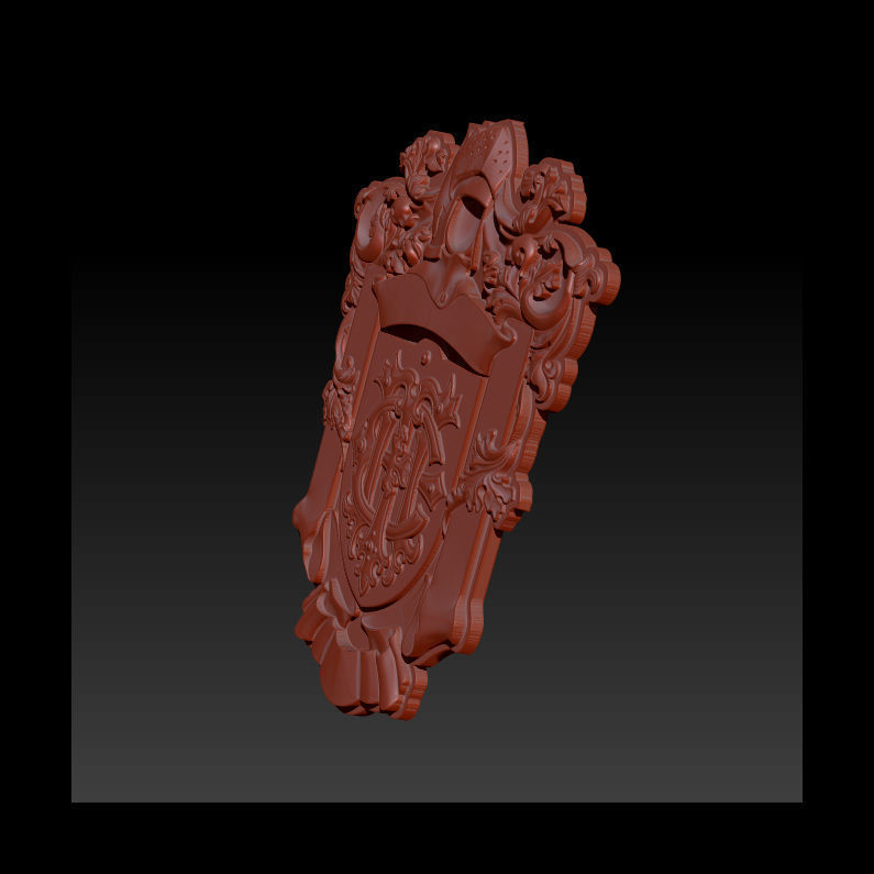 Classical Nameplate frame 3D model 3D printable | CGTrader