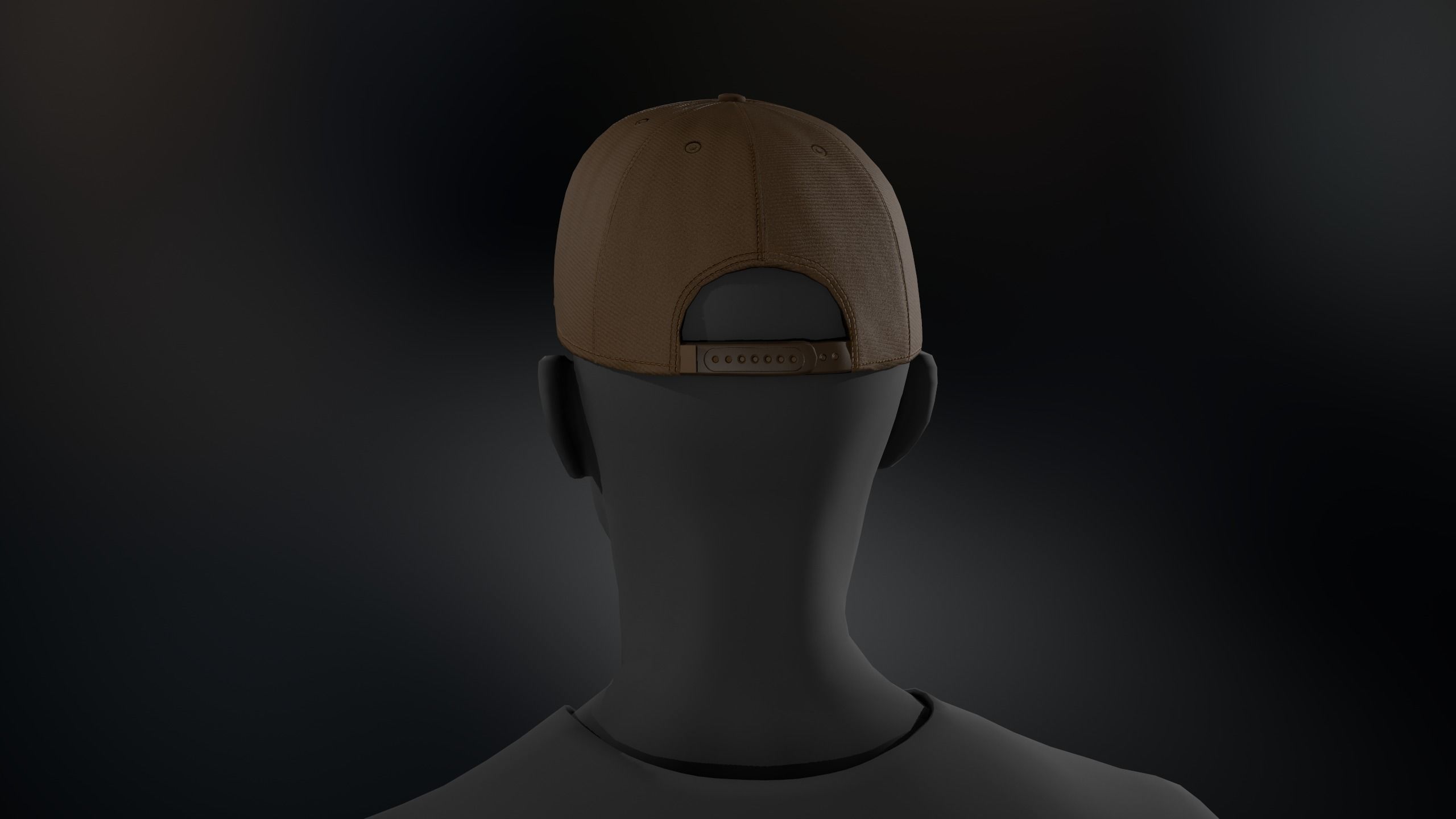 3D model Brown Snapback Cap VR / AR / low-poly | CGTrader