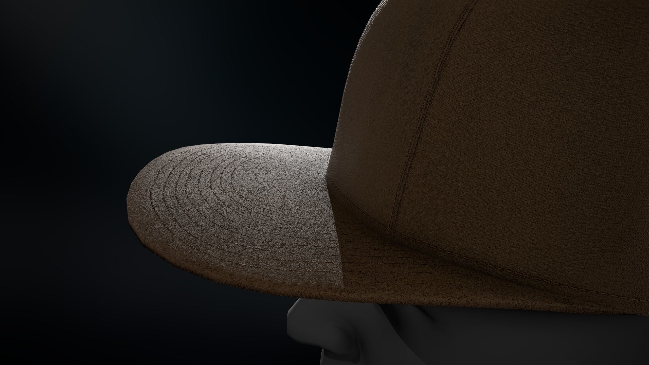 3D model Brown Snapback Cap VR / AR / low-poly | CGTrader