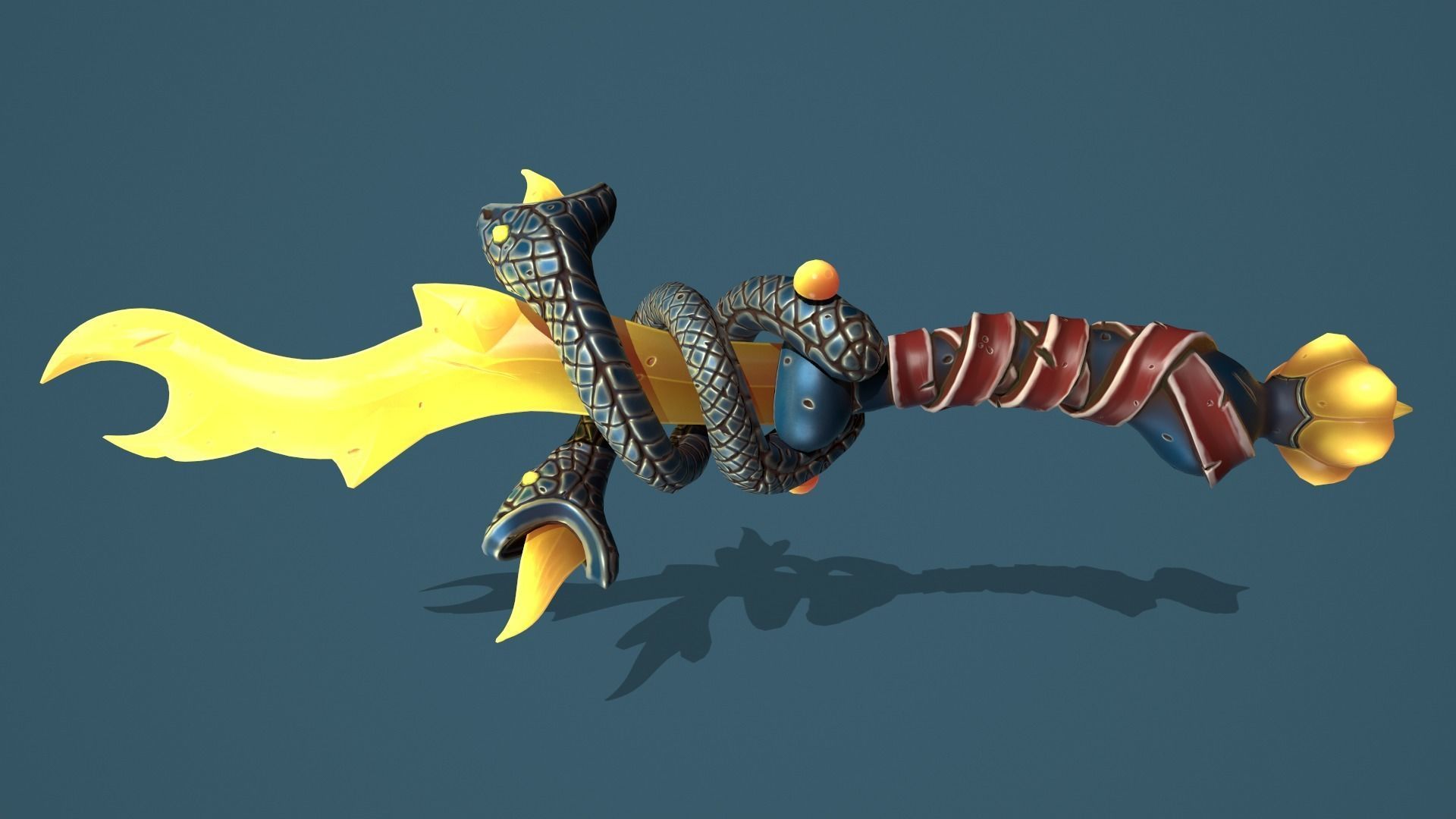 3D model Snake dagger VR / AR / low-poly | CGTrader