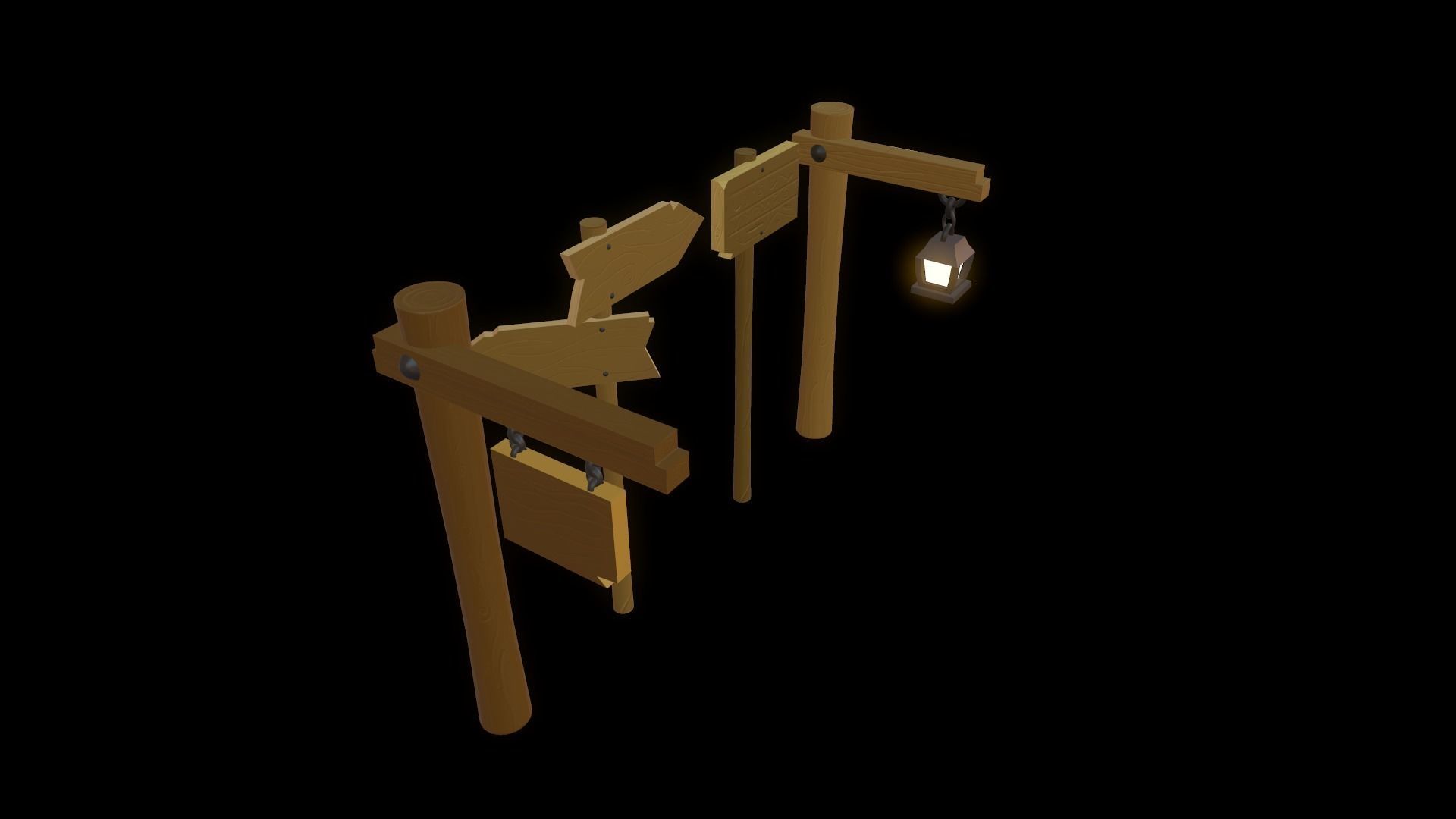Road signs Board and Lamp free VR / AR / low-poly 3D model | CGTrader