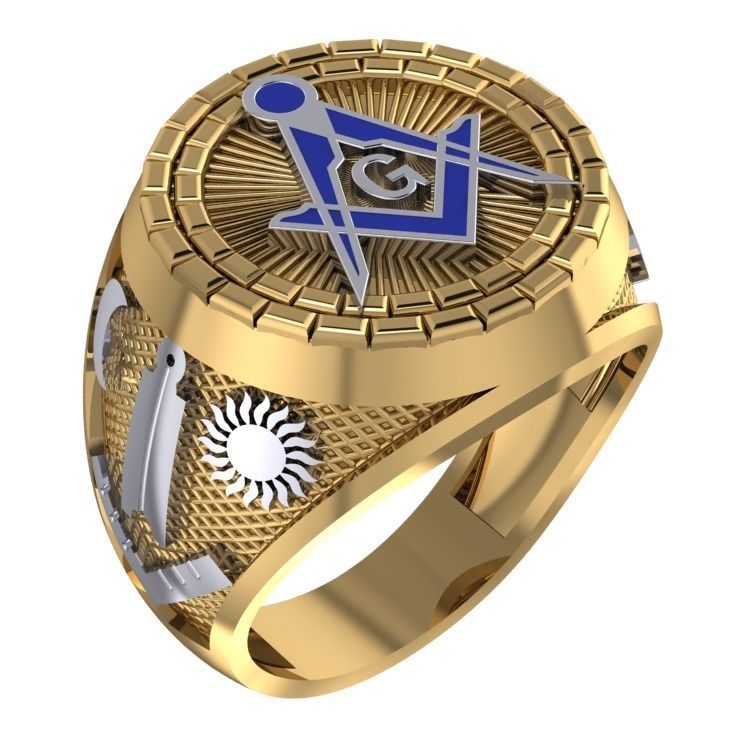 Masonic ring 101 3D model 3D printable | CGTrader