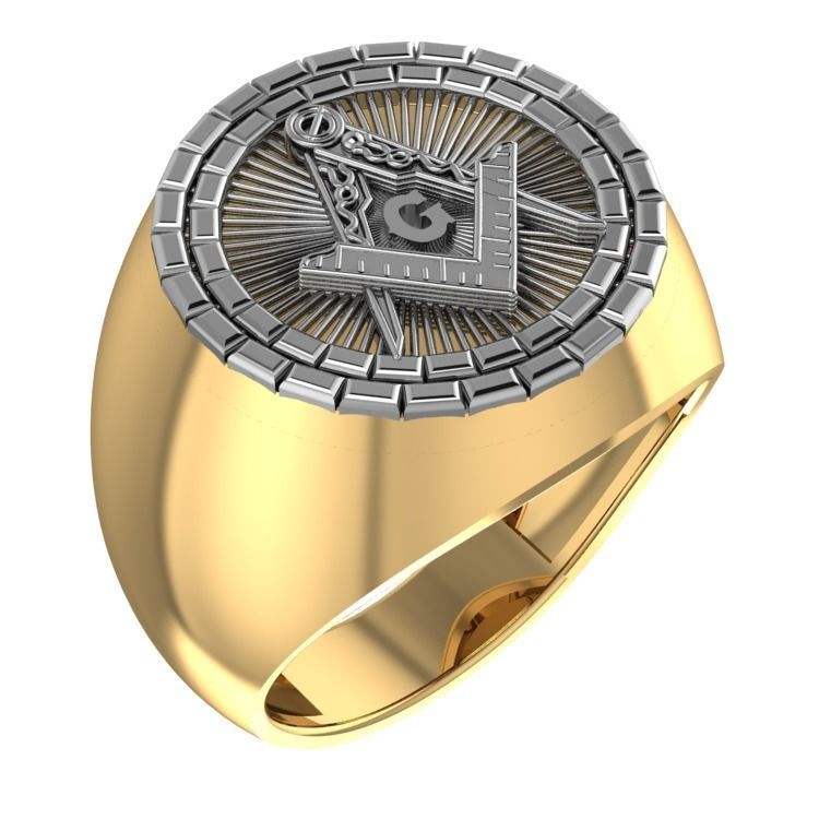 Masonic ring 95 3D model 3D printable | CGTrader