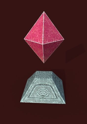 Animated crystal free VR / AR / low-poly 3D model animated rigged ...