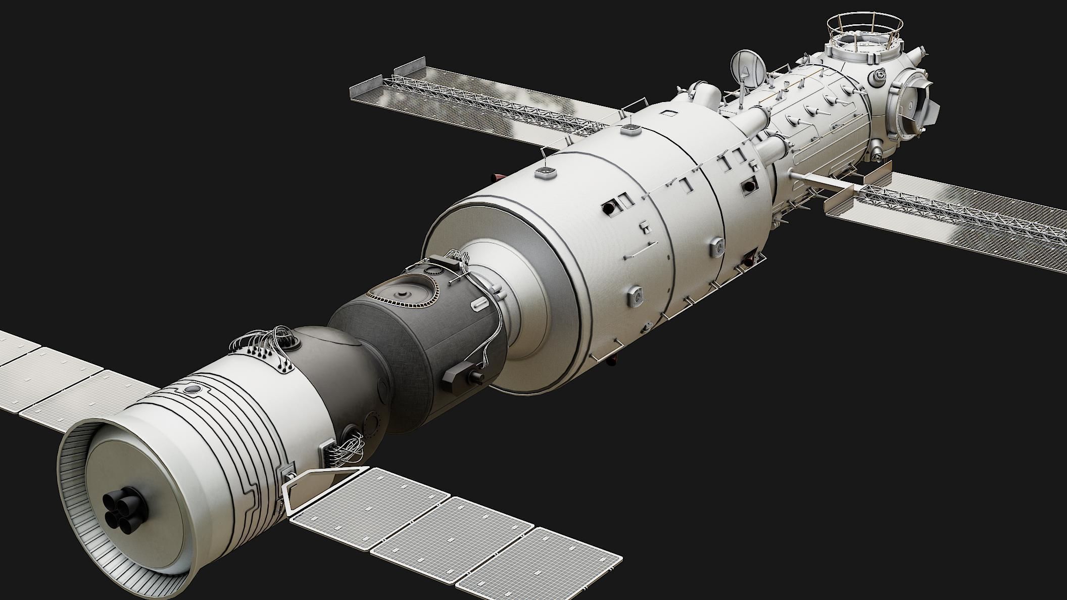 Tiangong Space Station 3D model | CGTrader