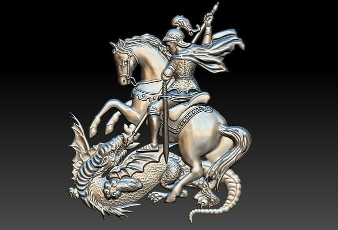 Saint George Sao Jorge 3D print model 3D model 3D printable | CGTrader