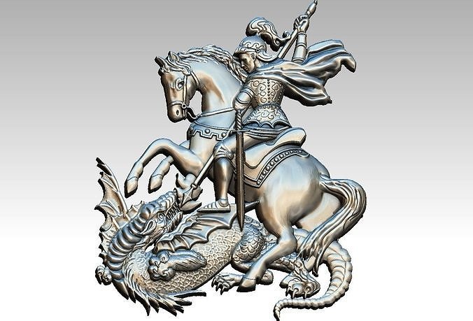 Saint George Sao Jorge 3D print model 3D model 3D printable | CGTrader