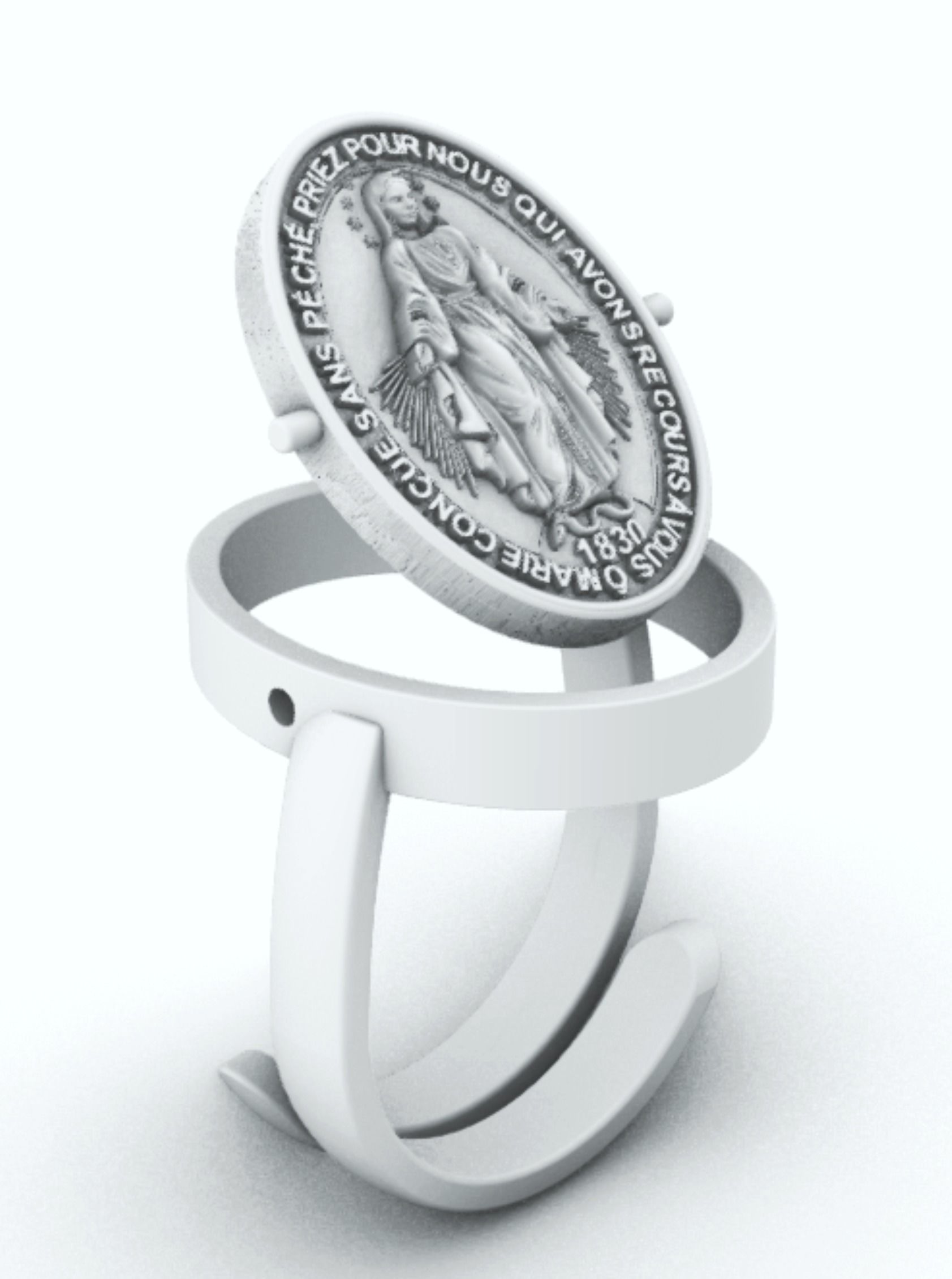 Our Lady Graces Ring Milagrosa 3D print model 3D model 3D printable ...
