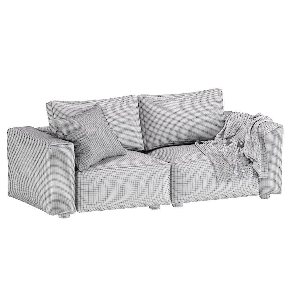 Coco Republic Soren Sofa 2 seat 3D model | CGTrader