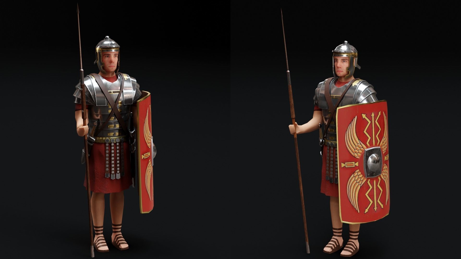 3D model Roman Soldier 2 VR / AR / low-poly | CGTrader