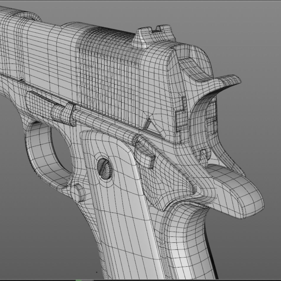 M1911 pistol 3D low poly model free VR / AR / low-poly 3D model | CGTrader