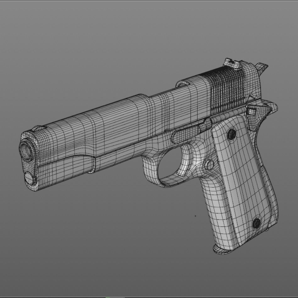 M1911 pistol 3D low poly model free VR / AR / low-poly 3D model | CGTrader