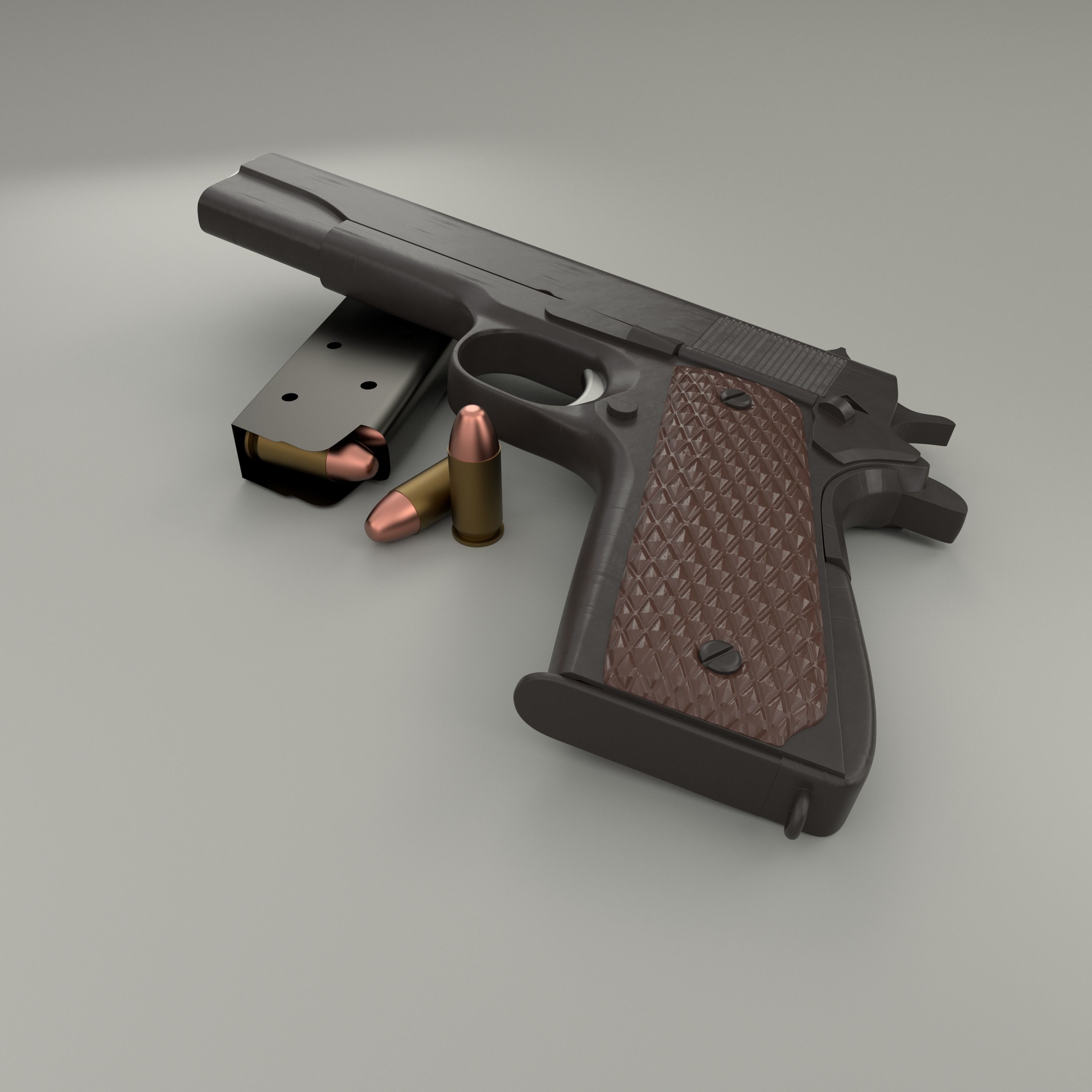 M1911 pistol 3D low poly model free VR / AR / low-poly 3D model | CGTrader