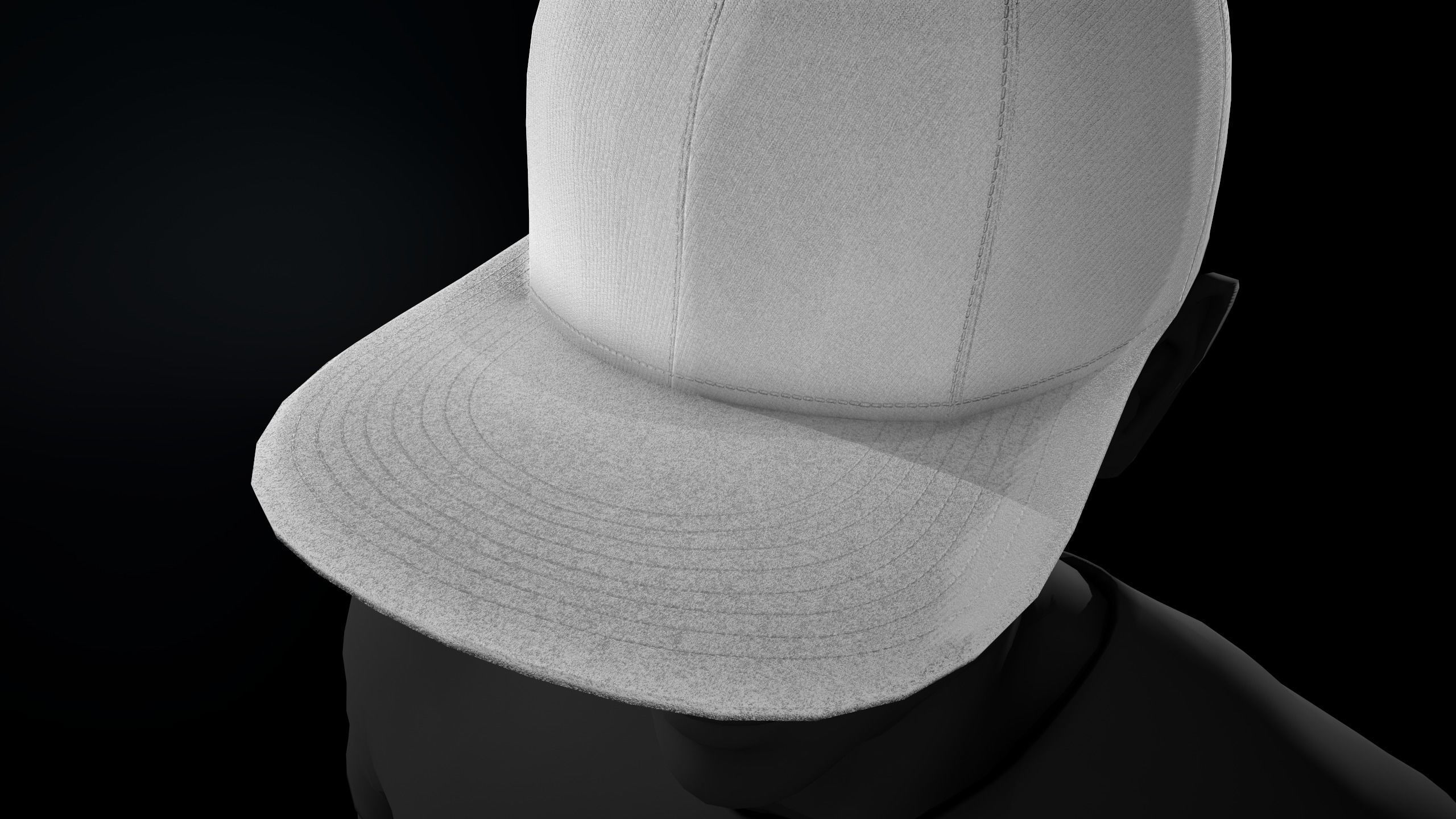 3D model White Snapback Cap VR / AR / low-poly | CGTrader