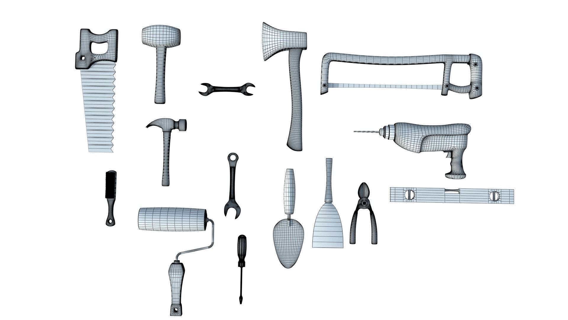 Cartoon Hand Tool Collection 3D model | CGTrader