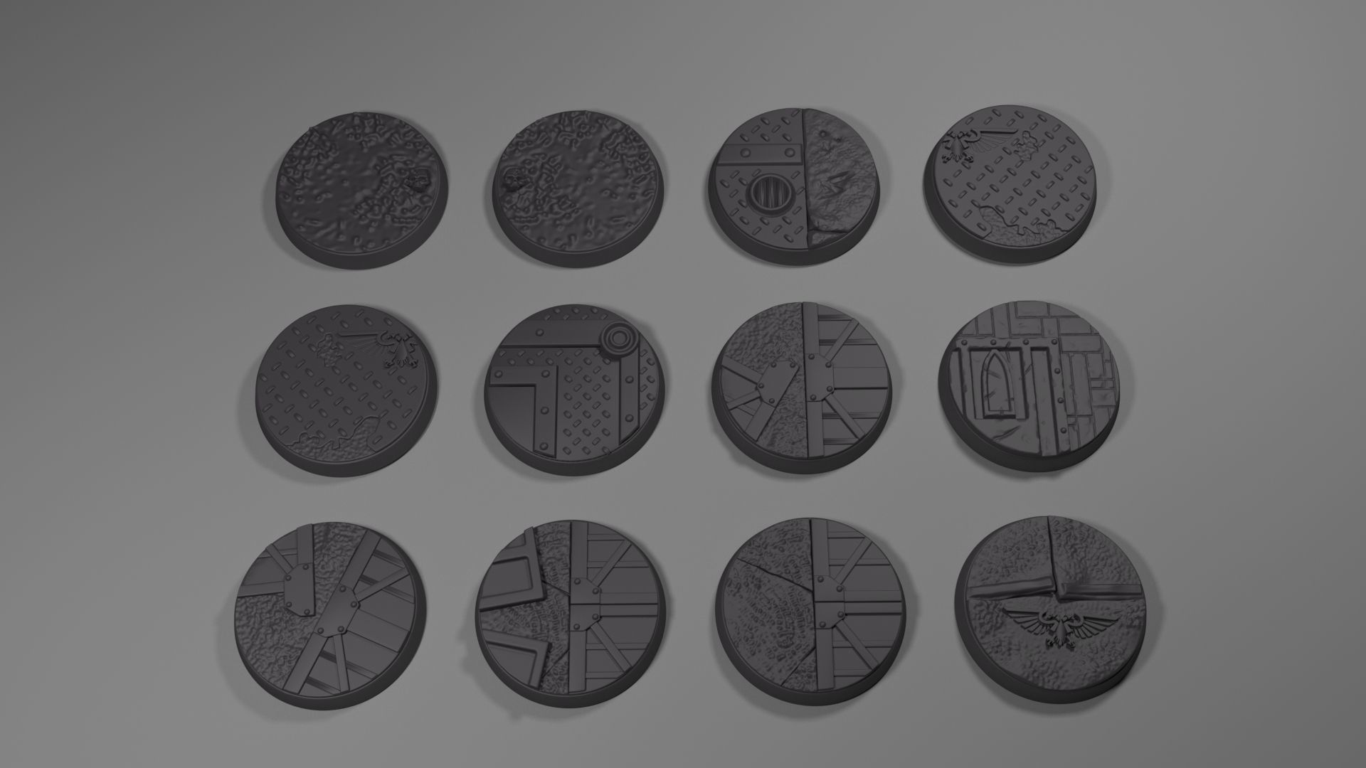 Warhammer 40k - Sector Imperialis 40mm Round Bases 3D model 3D ...