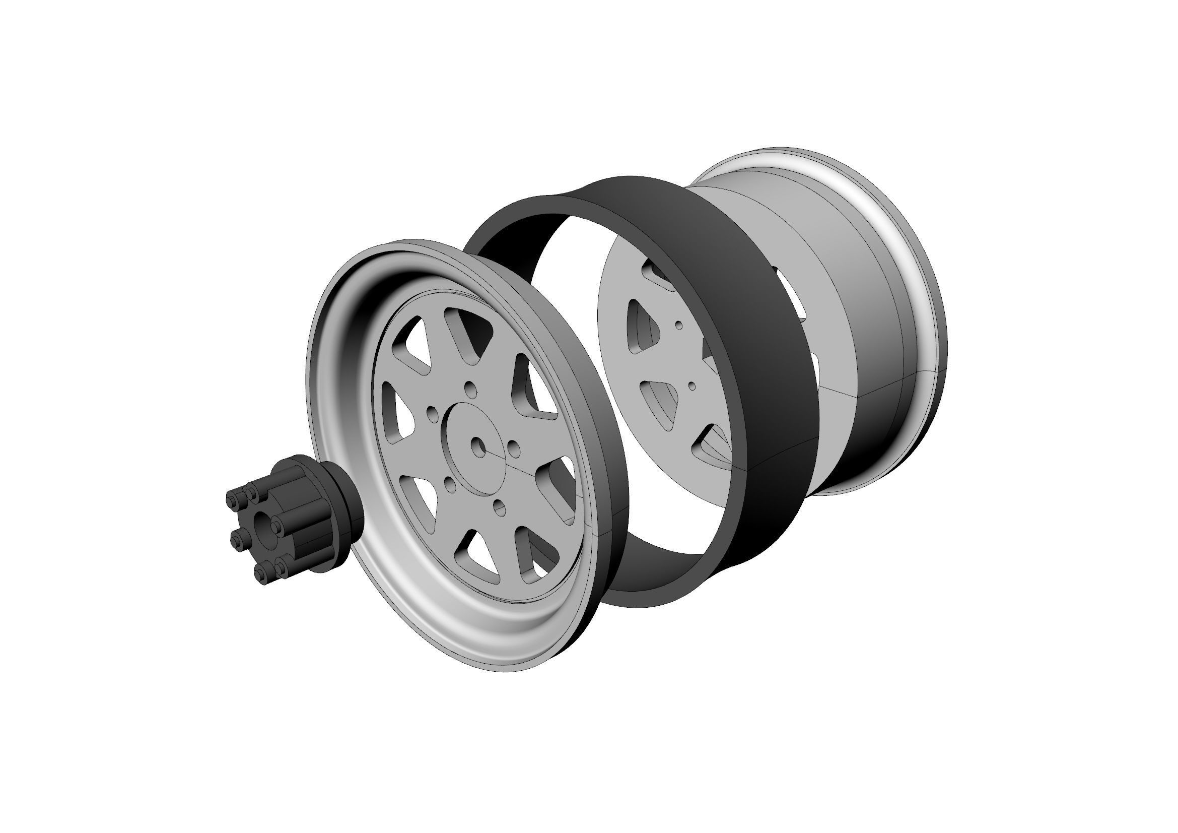 Beadlock wheel Stock Rim Suzuki sj413 samurai 3D model 3D printable ...