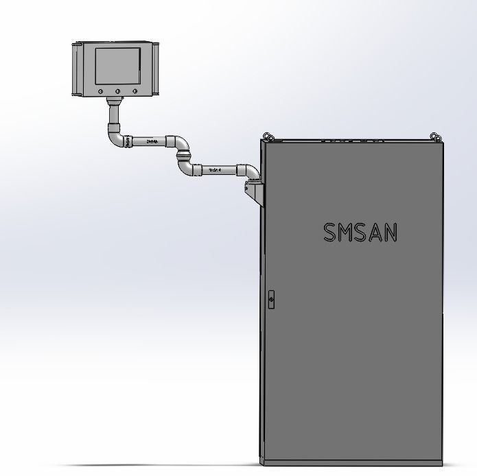 Stainless steel support arm system free 3D model | CGTrader