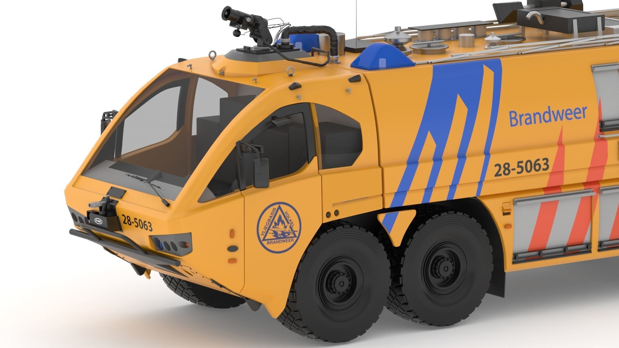 Demonstratie van E-One Titan Crash Tender 3D model | CGTrader
