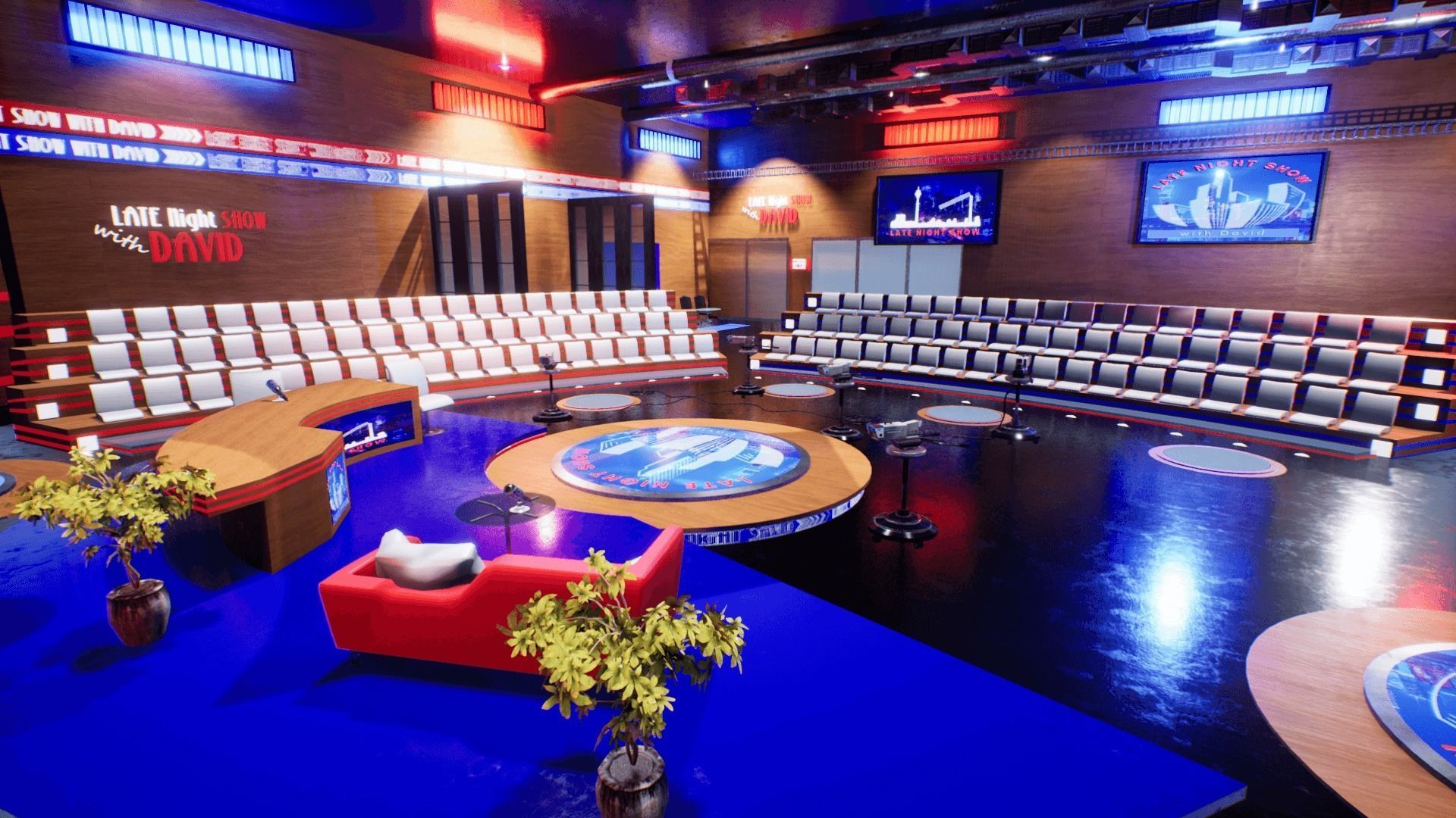 3D model Talk Show TV Studio Unreal VR / AR / low-poly | CGTrader