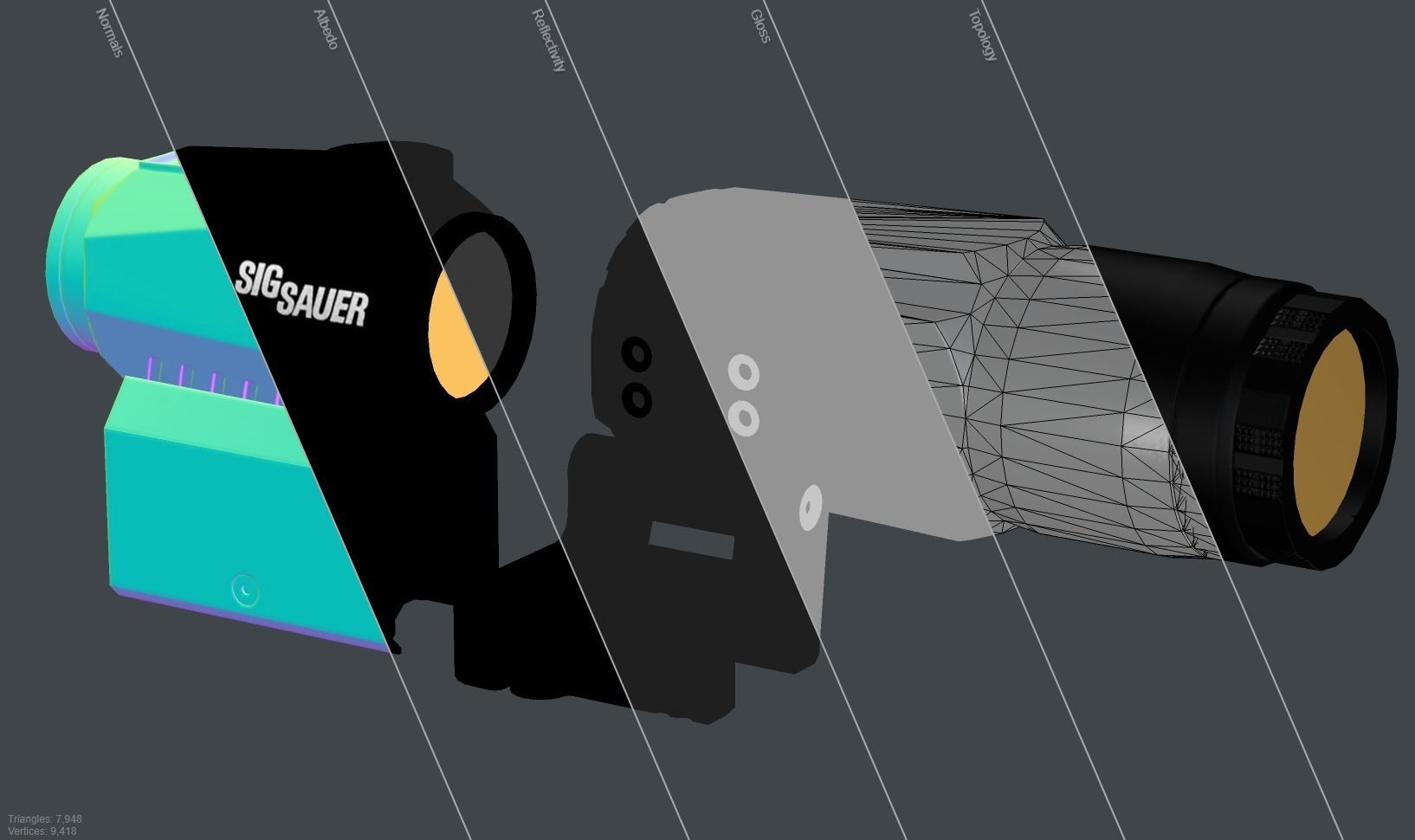 3D model Sig Sauer - Romeo 5 Red Dot Sight VR / AR / low-poly | CGTrader