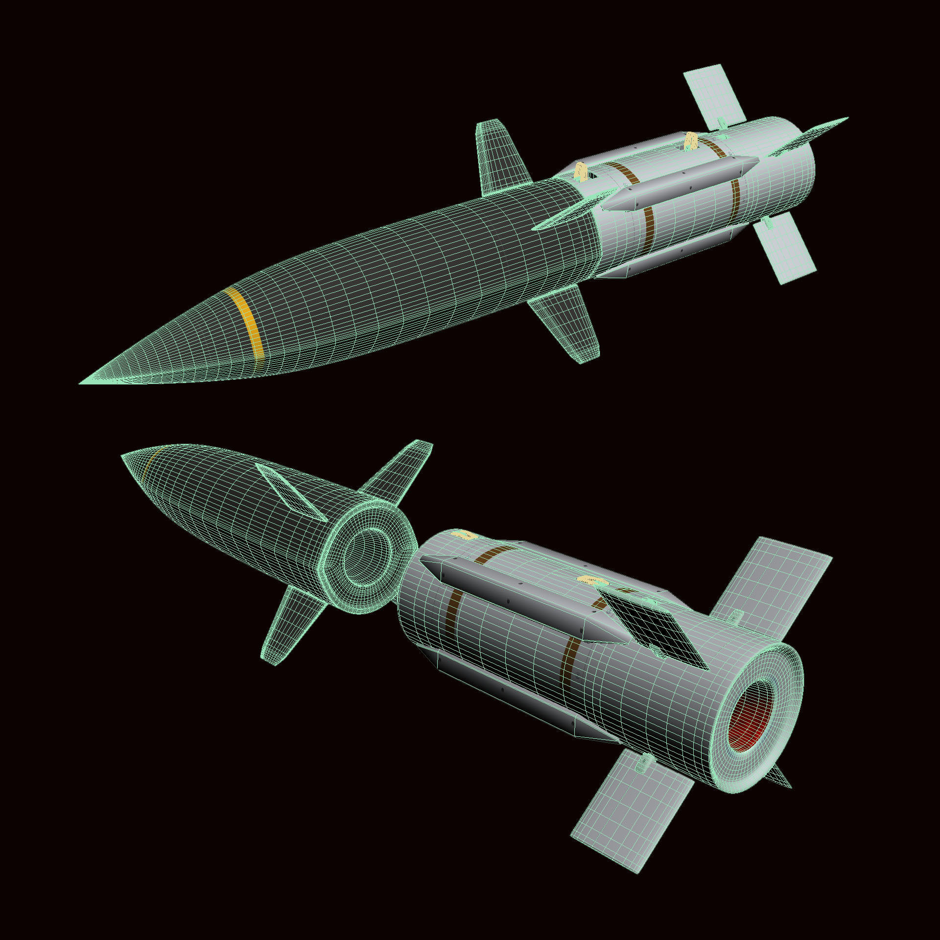 HAWC Hypersonic Cruise Missile Concept 3D model animated | CGTrader