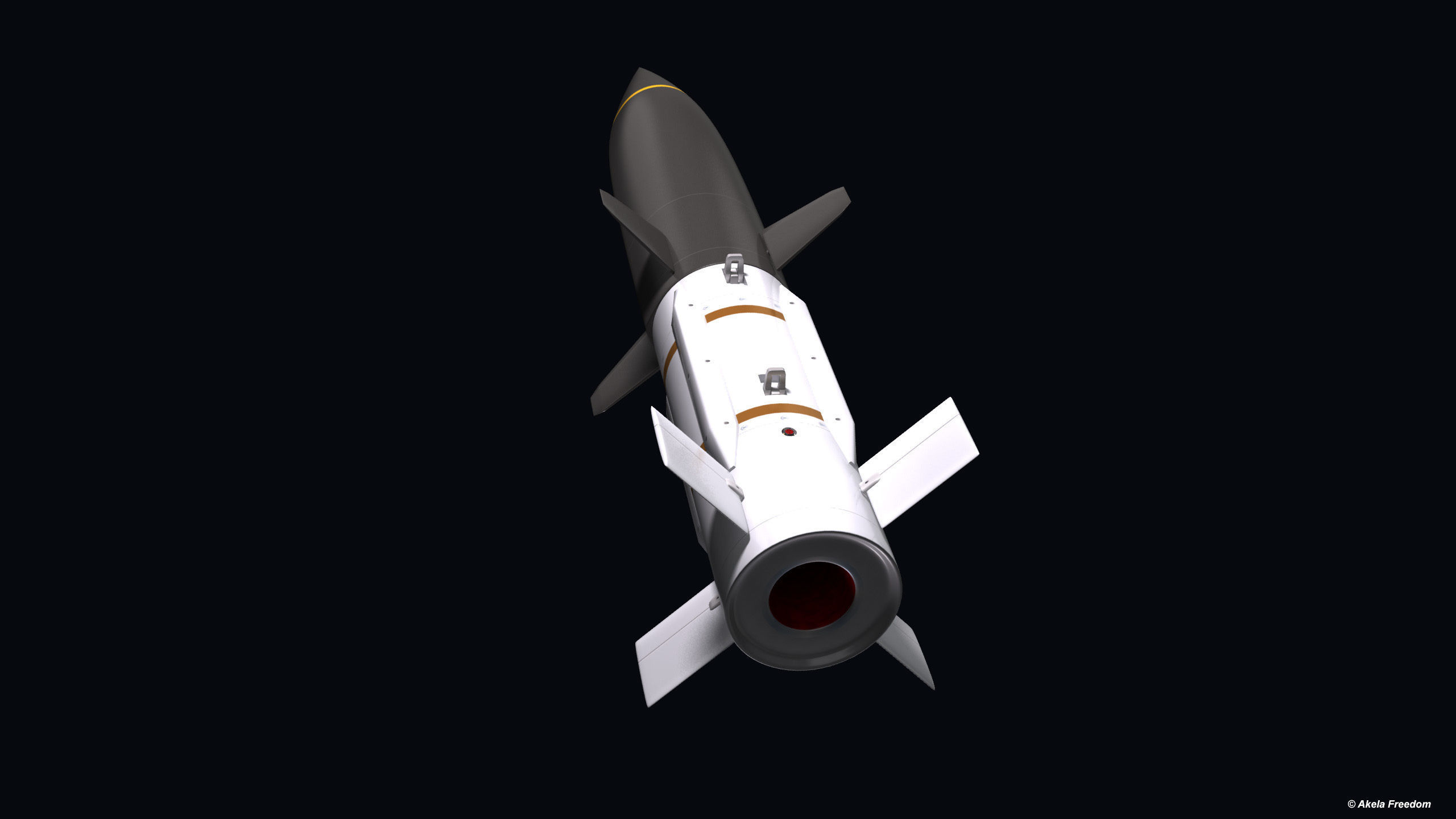 HAWC Hypersonic Cruise Missile Concept 3D model animated | CGTrader