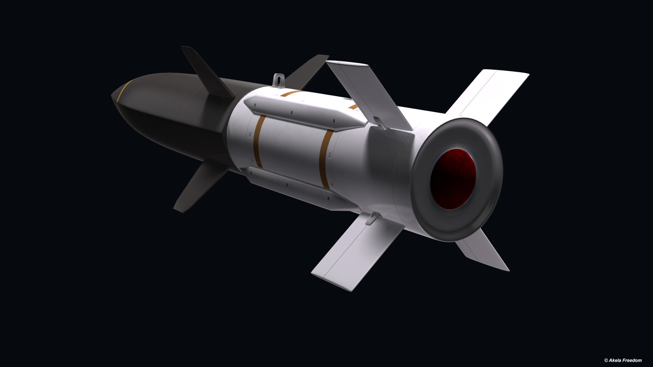 HAWC Hypersonic Cruise Missile Concept 3D model animated | CGTrader