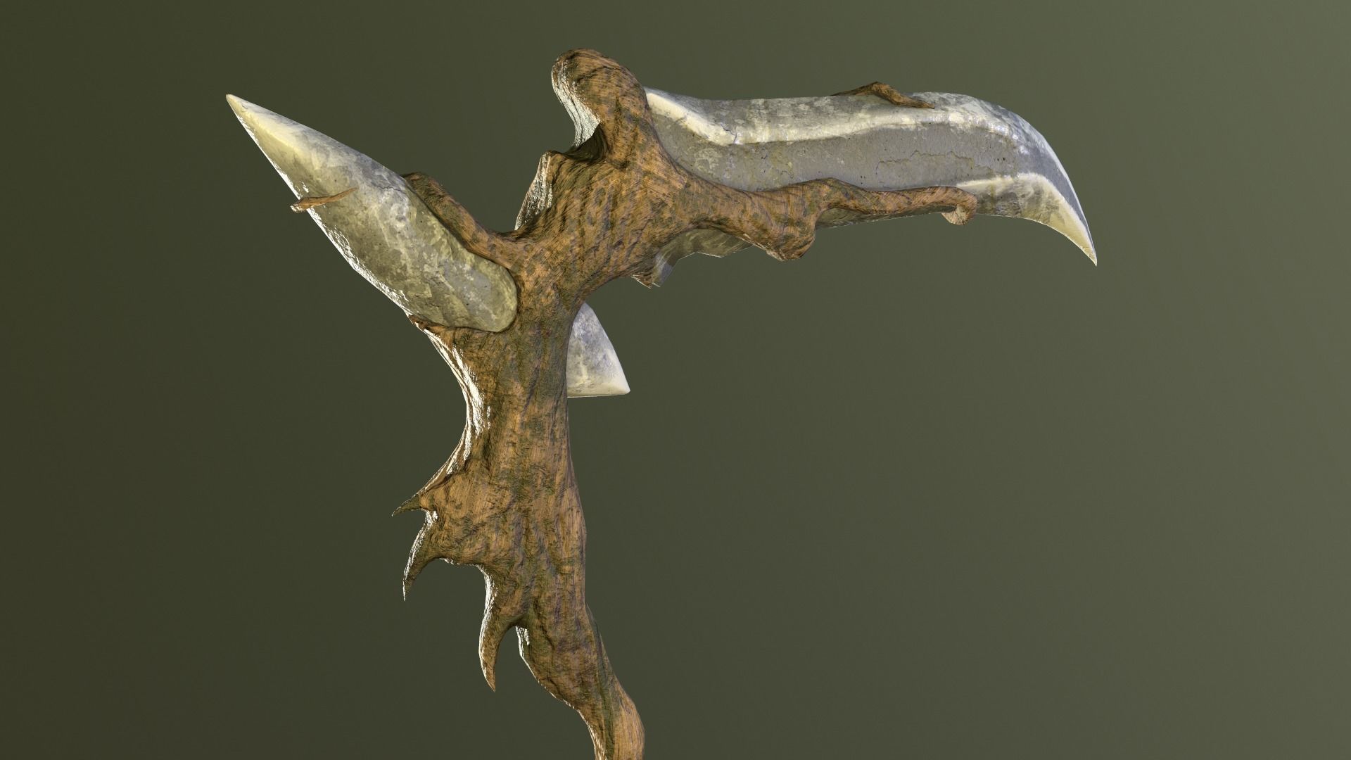 3D model Scythe Druid weapon VR / AR / low-poly | CGTrader