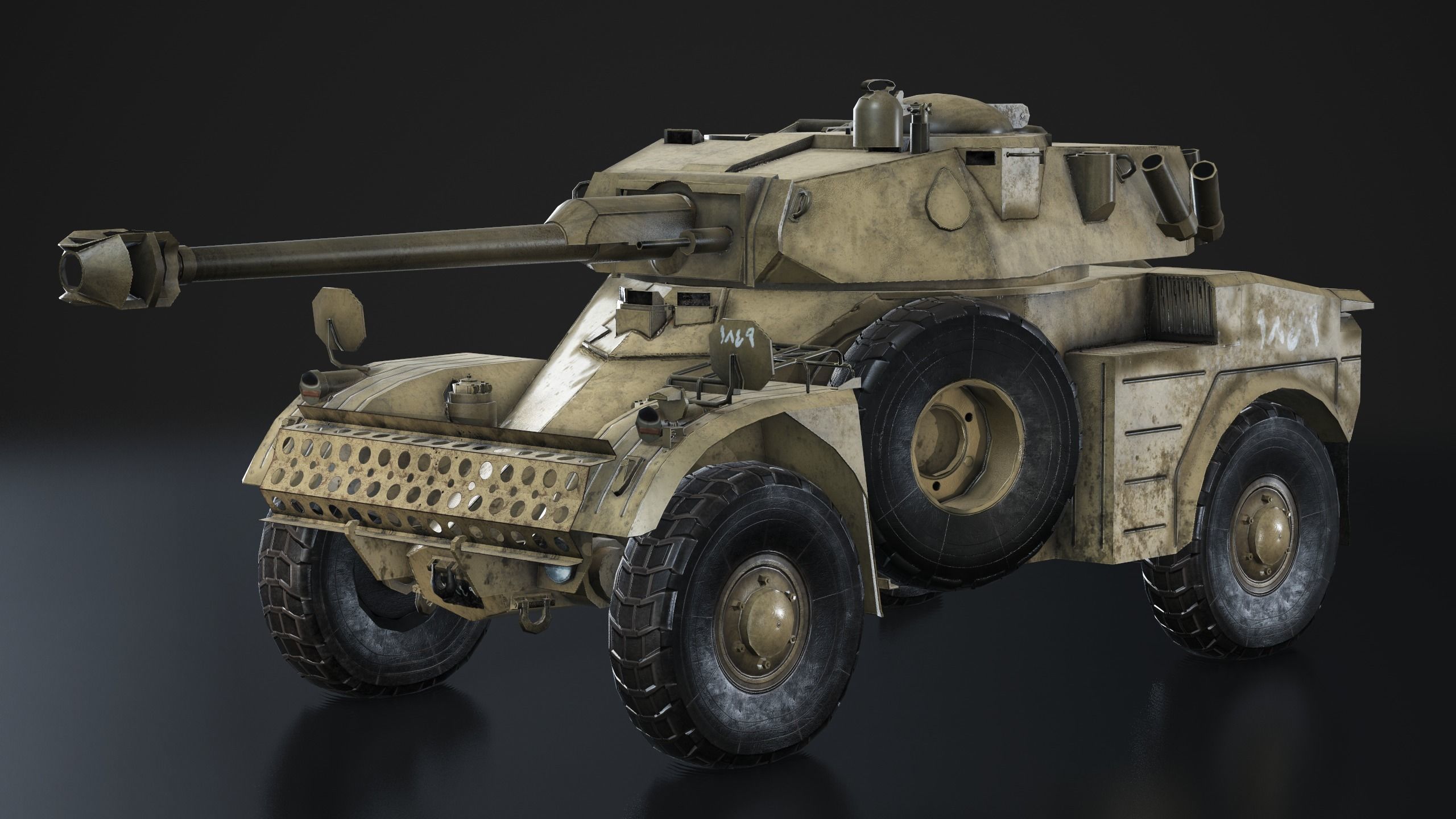 3D model AML 90 Army of Iraq Israel and Argentina VR / AR / low-poly ...